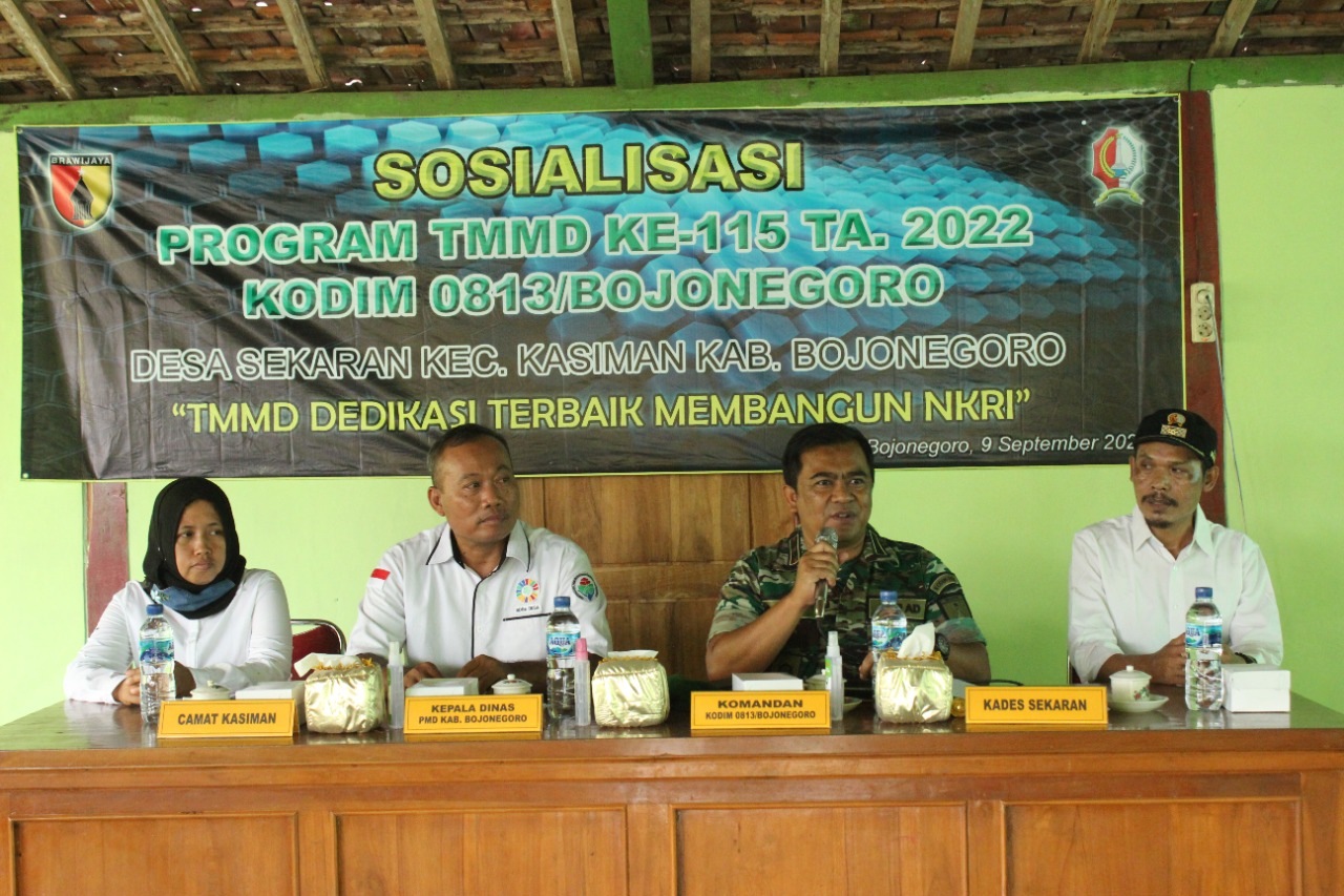 Kodim Bojonegoro sosialisasikan Program TMMD 115 di Desa Sekaran Kasiman | KODIM 0813 BOJONEGORO